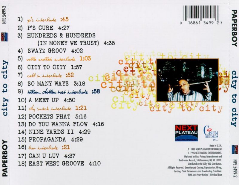 City To City: Paperboy's 1996 Album | RAPSOURCE.NET